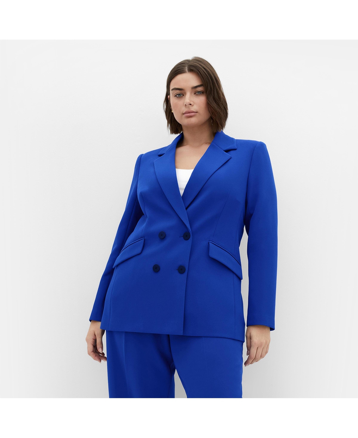 Click here for City Chic Womens Oversized Alexis Blazer - Cobalt prices