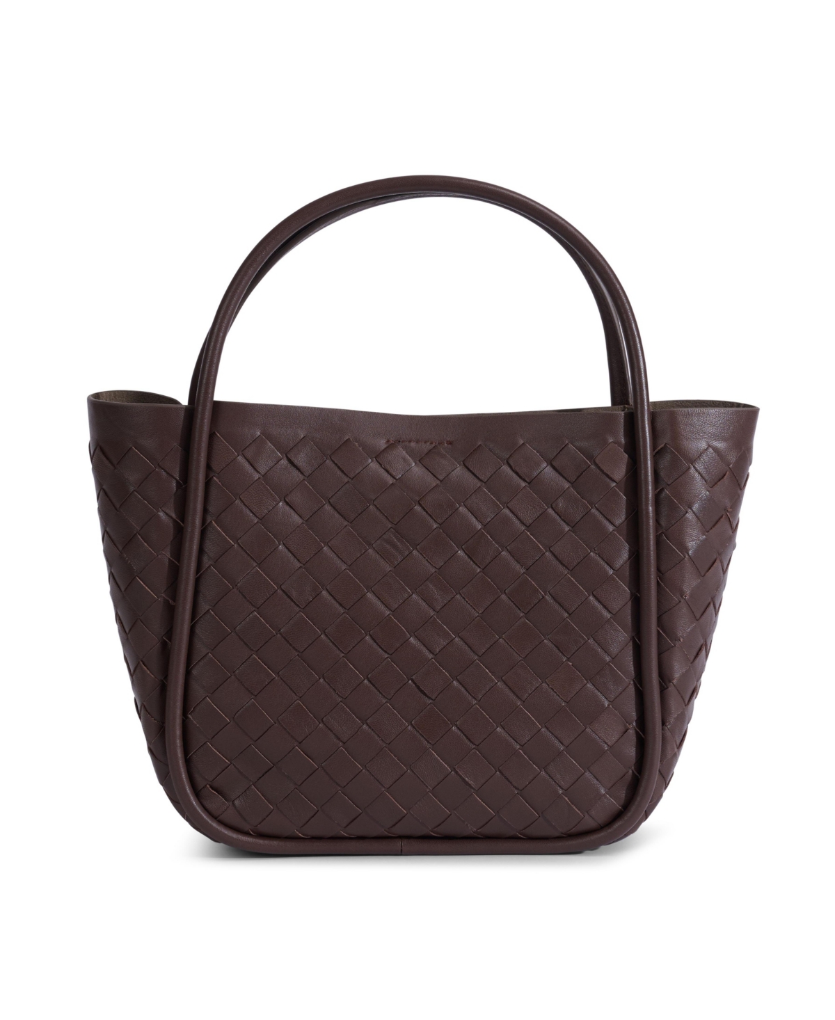 Click here for Womens Brown Woven Leather Top Handle Bag - Brown prices