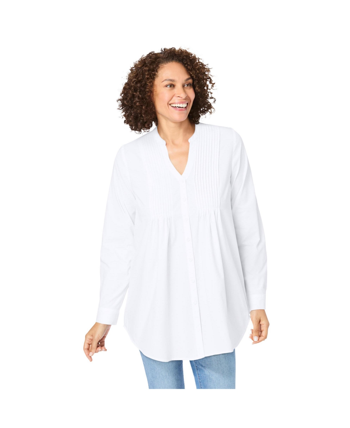 Click here for Woman Within Womens Within Perfect Pintuck Tunic -... prices