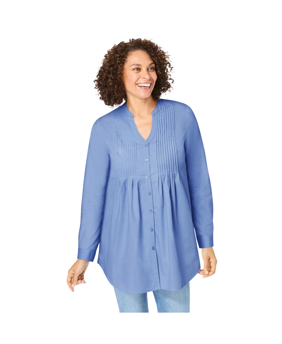 Click here for Woman Within Womens Within Perfect Pintuck Tunic -... prices