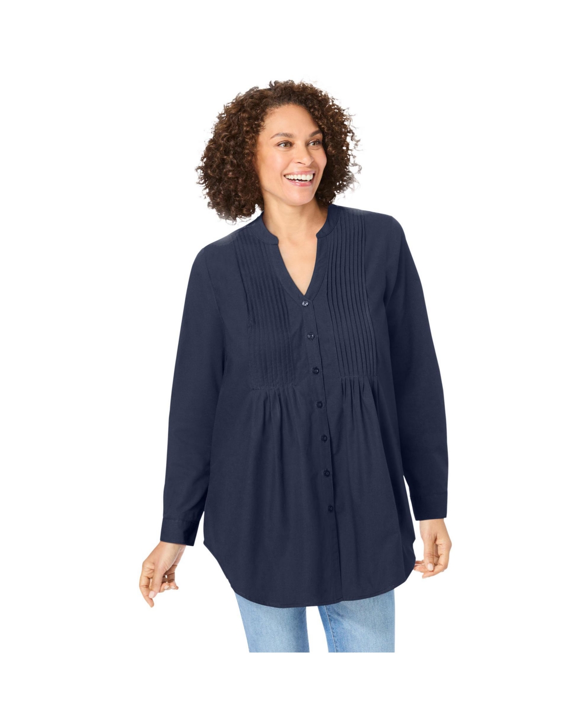 Click here for Woman Within Womens Within Perfect Pintuck Tunic -... prices