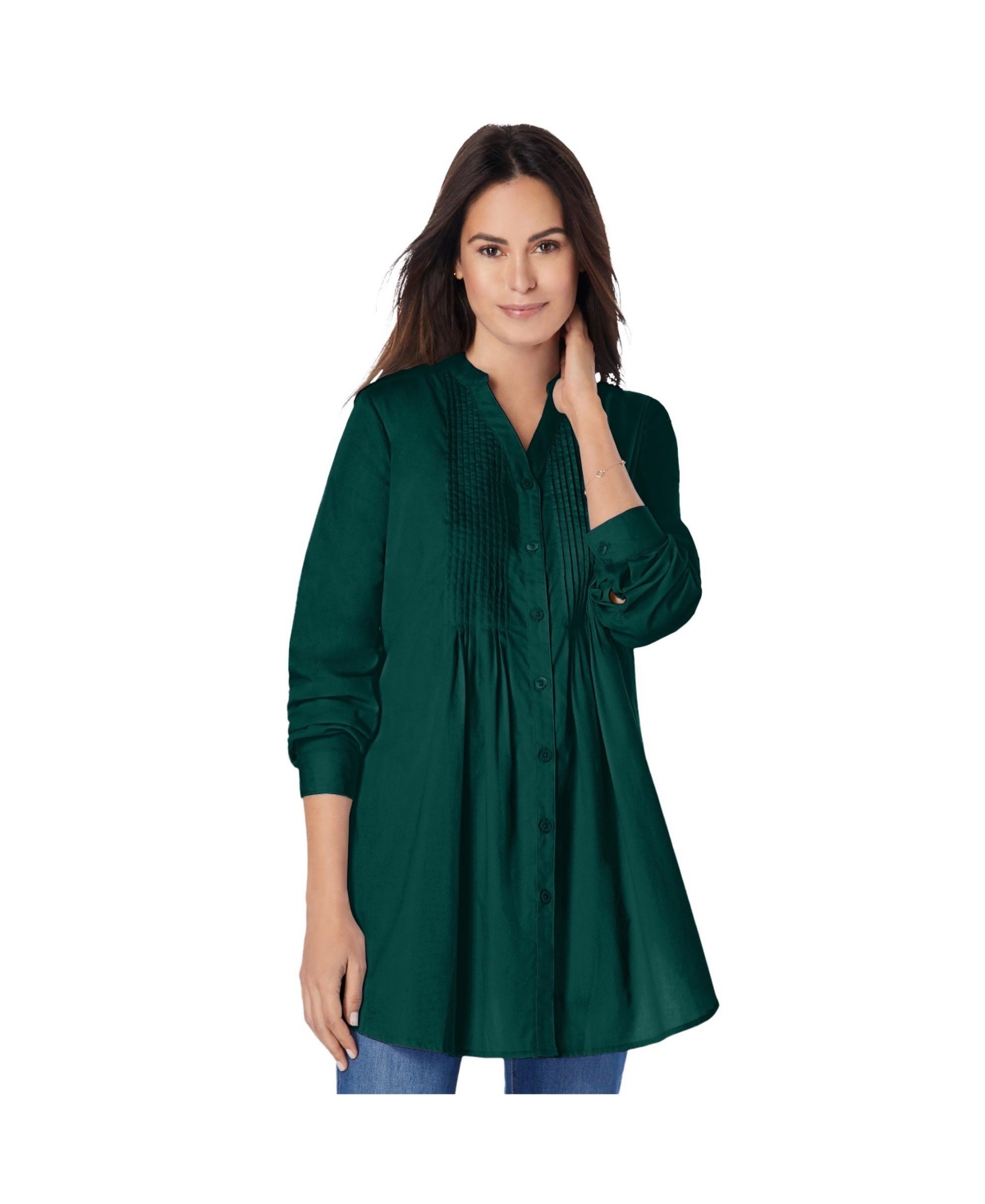 Click here for Woman Within Womens Within Perfect Pintuck Tunic -... prices