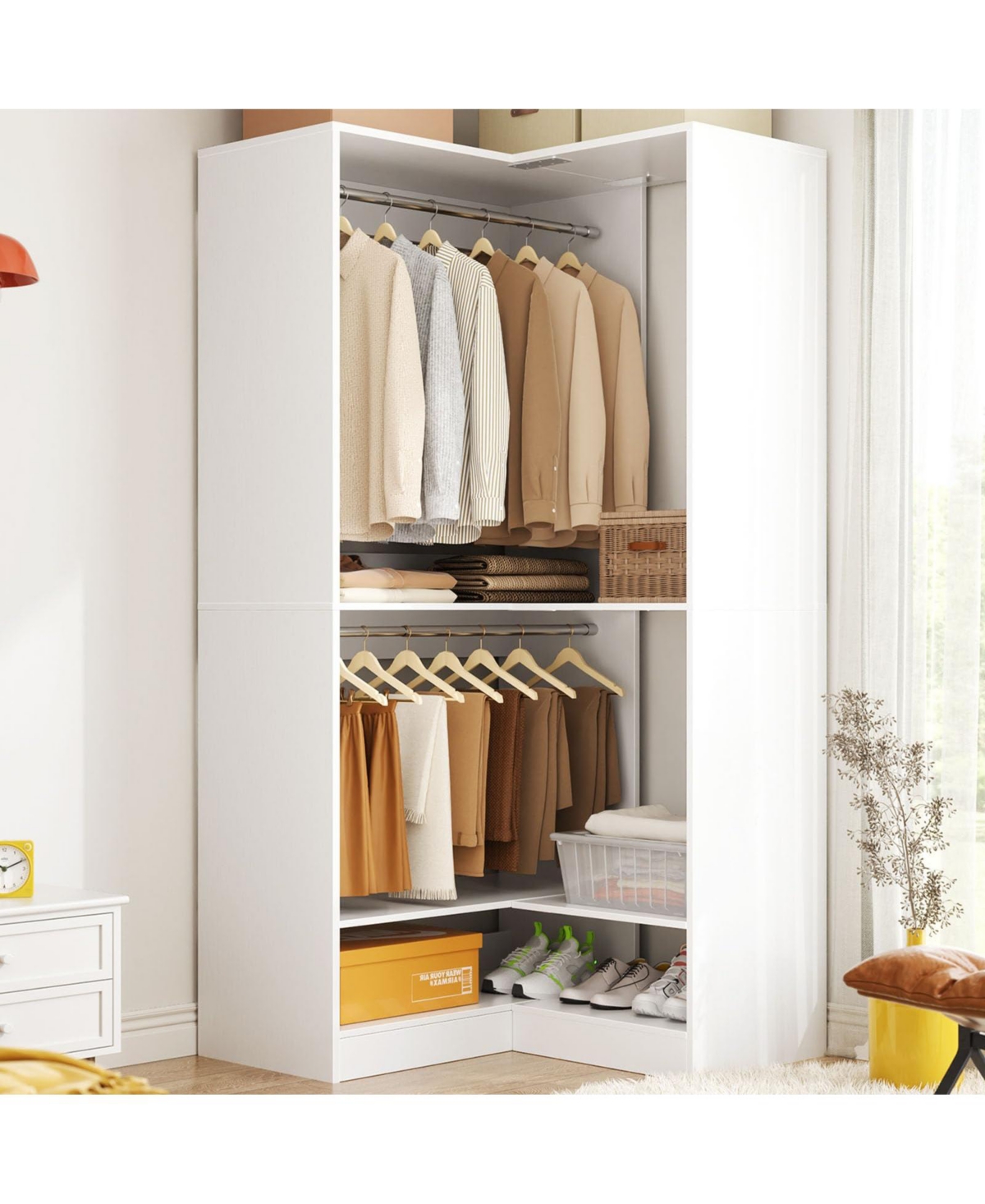 Click here for Corner Closet System with Upper & Lower Hanging Ar... prices