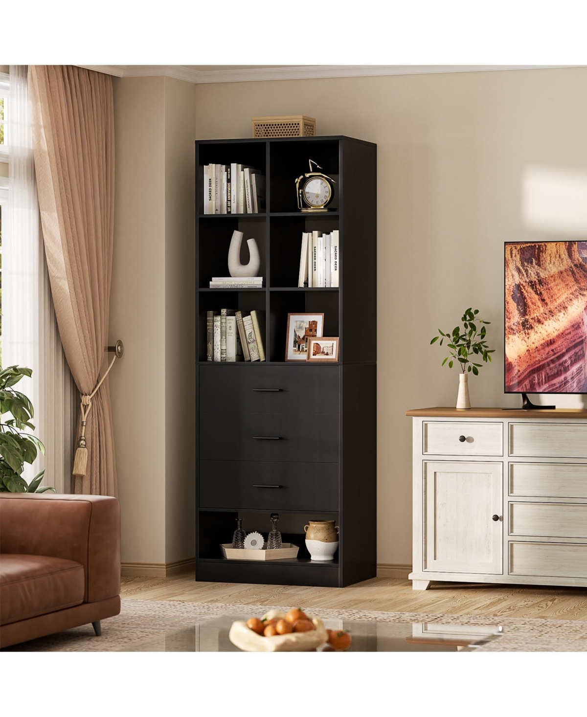 Click here for 40Corner Console Desk with Storage Shelves  Sofa T... prices