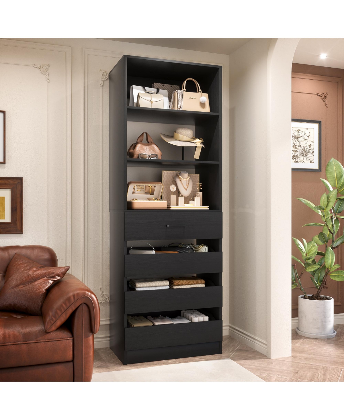 Click here for 21.3 Freestanding Closet Organizer System with 4 D... prices