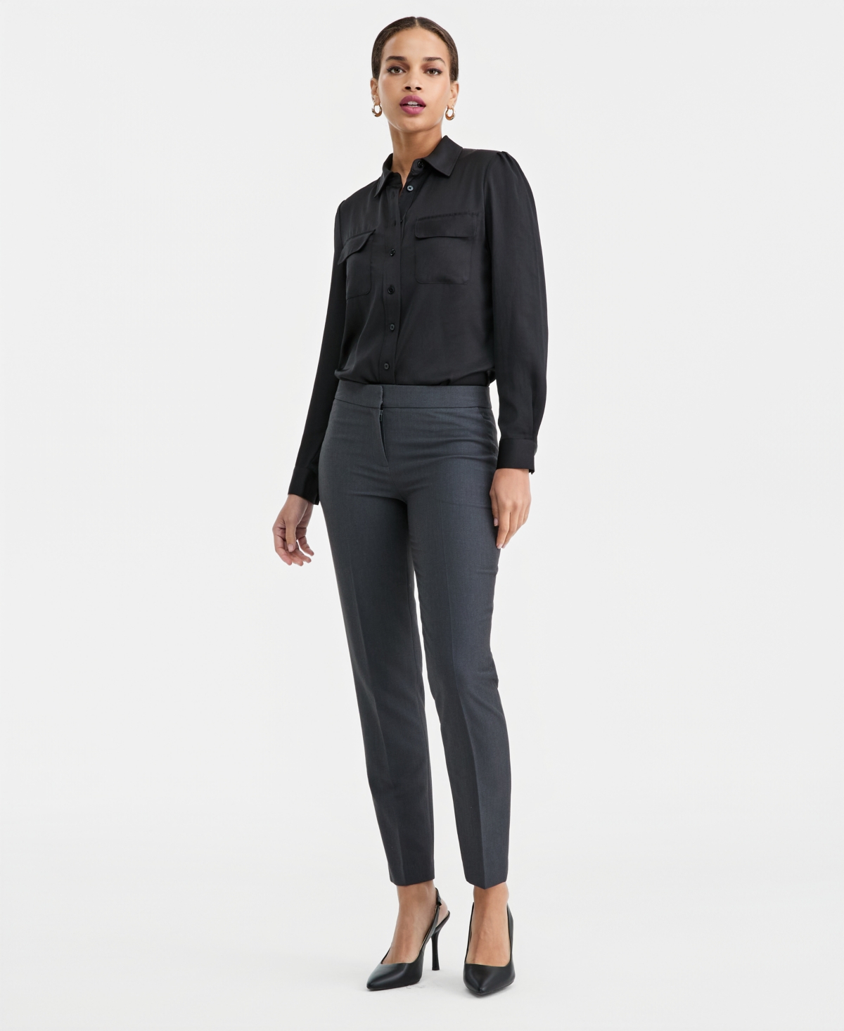 Click here for Bar Iii Womens Bi-Stretch Straight-Leg Dress Pants... prices