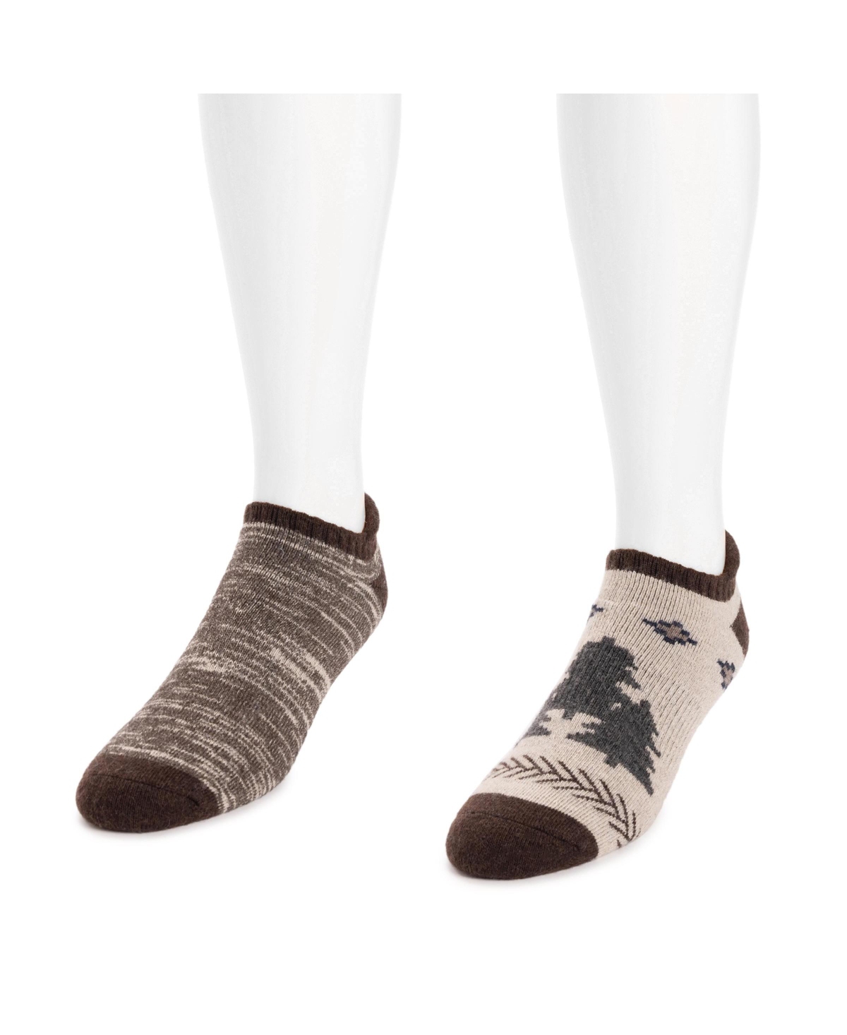 Click here for Muk Luks Mens No Show Wool Socks (2 Pair - Ecru prices