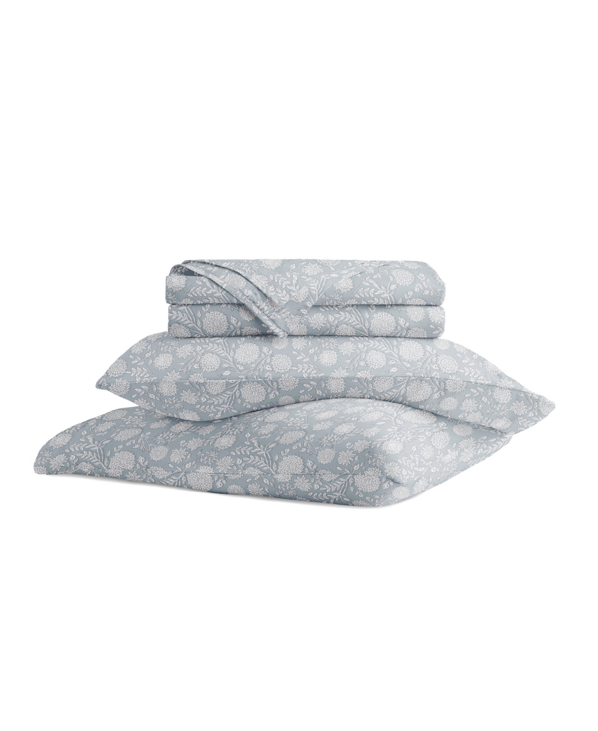 ienjoy Home Long Staple 300-Thread Count Cotton Pattern 3-Pc. Sheet Set  Twin - Blue