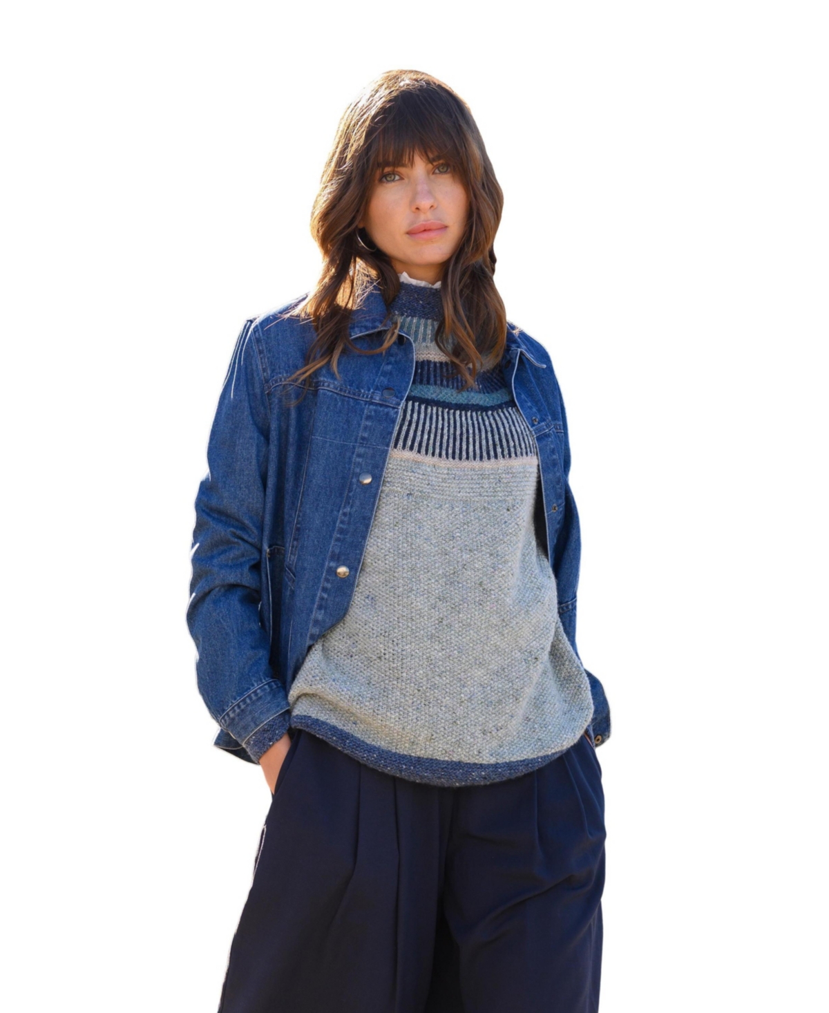 Click here for Celtic & Co. Womens Statement Donegal Wool Sweater... prices