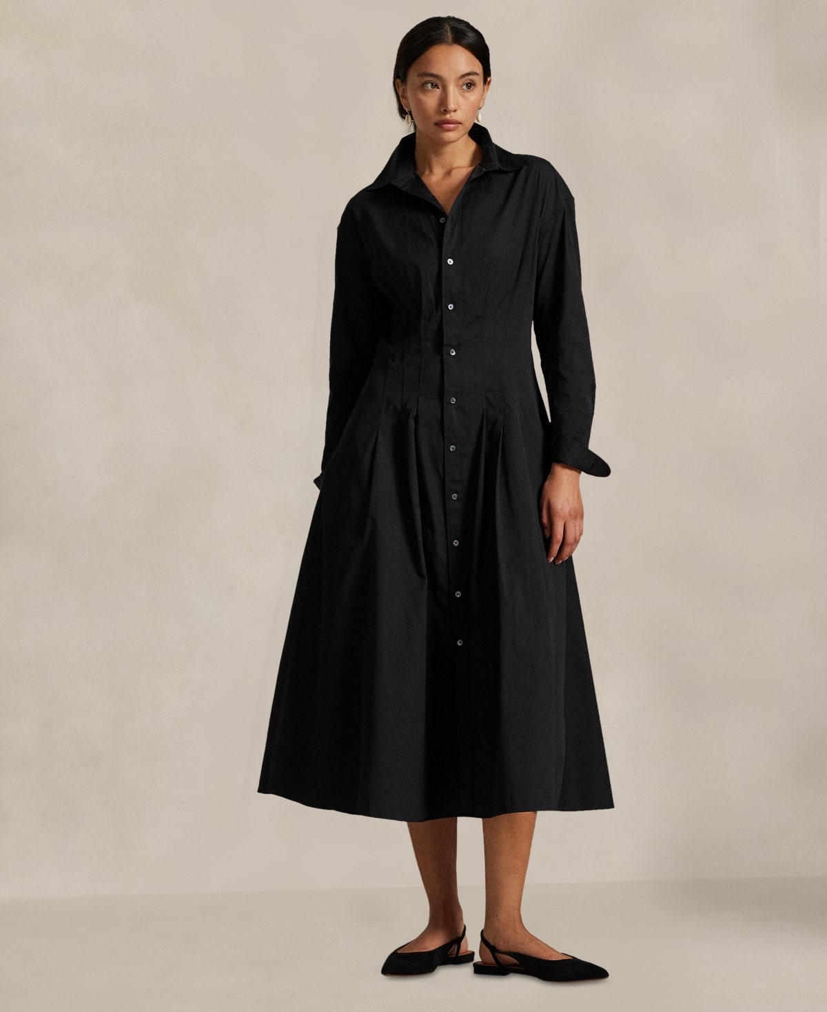 Click here for Polo Ralph Lauren Womens Pleated Cotton Shirtdress... prices