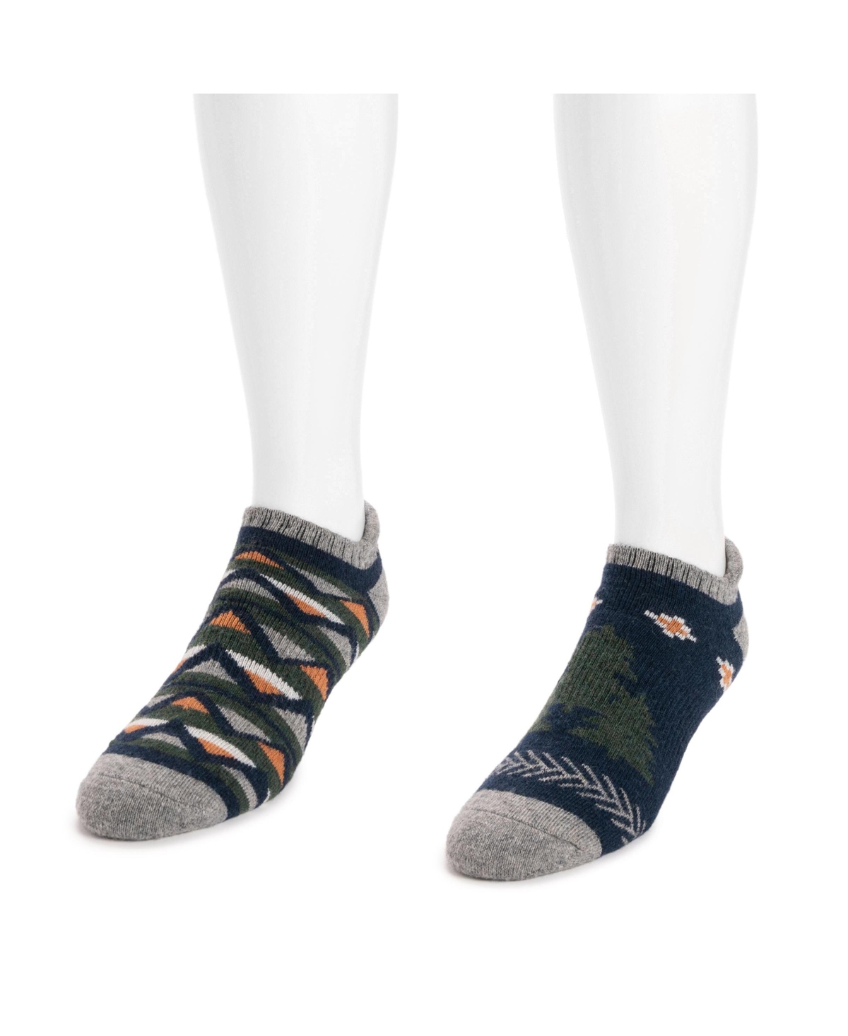 Click here for Muk Luks Mens No Show Wool Socks (2 Pair - Navy prices