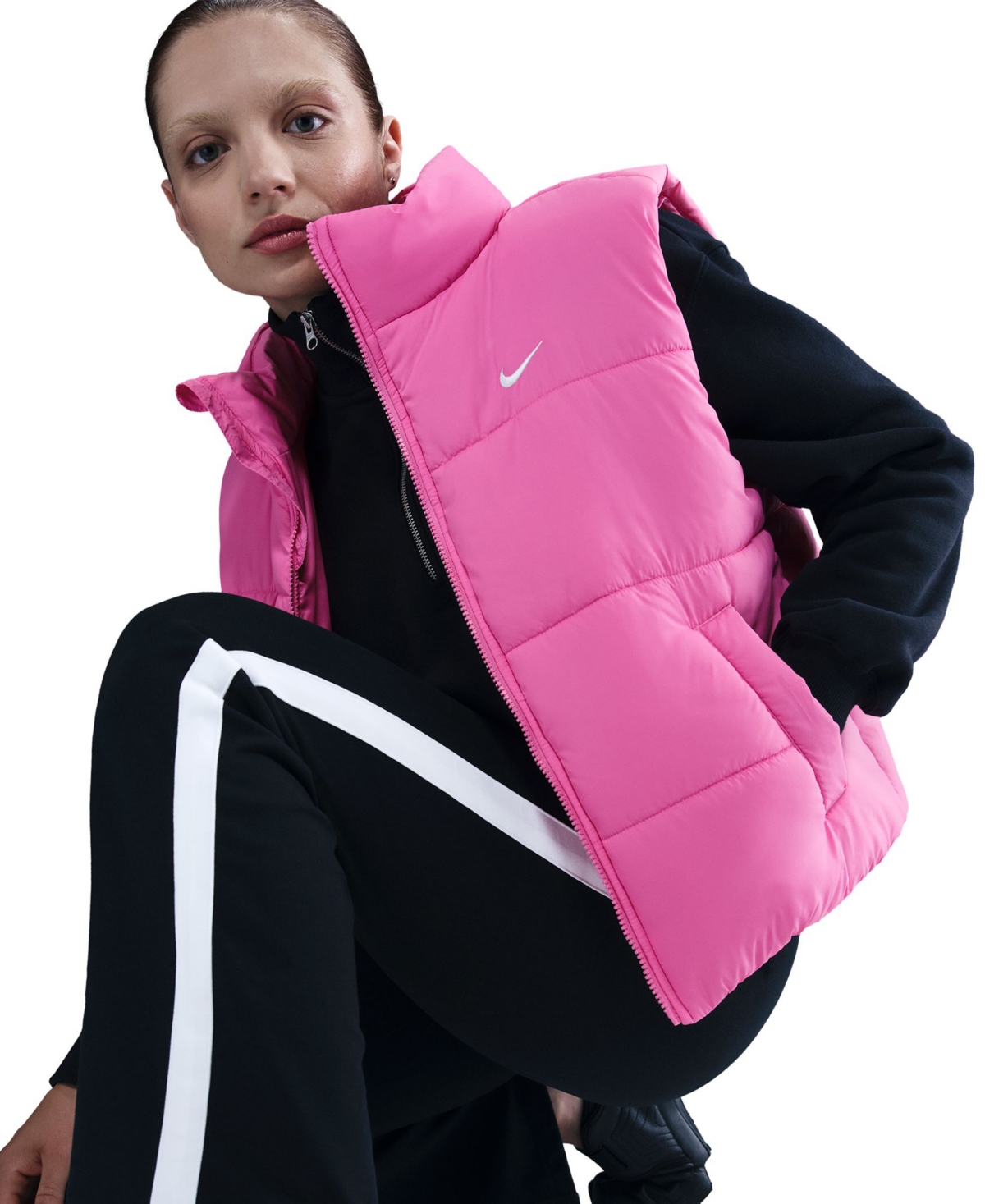 Click here for Nike Womens Therma-fit Vest - Playful Pink/white prices