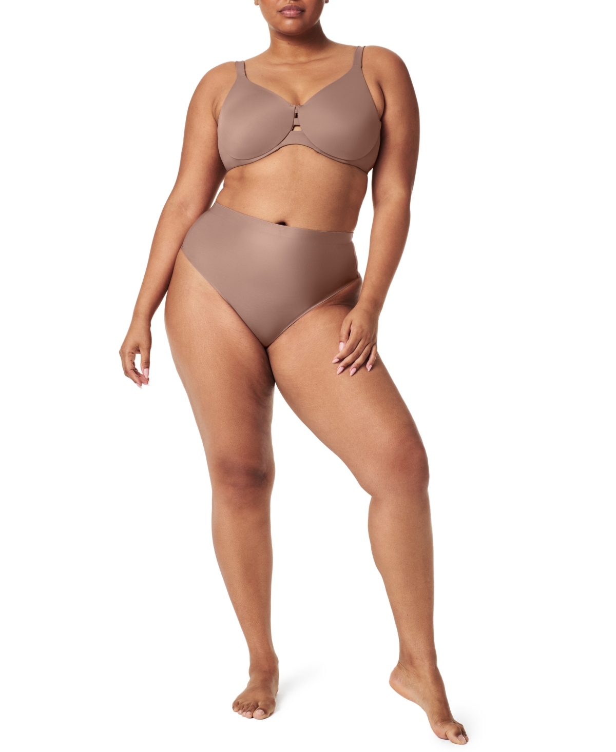 Click here for Spanx Womens Sheer Control Thong - Cafe Au La prices