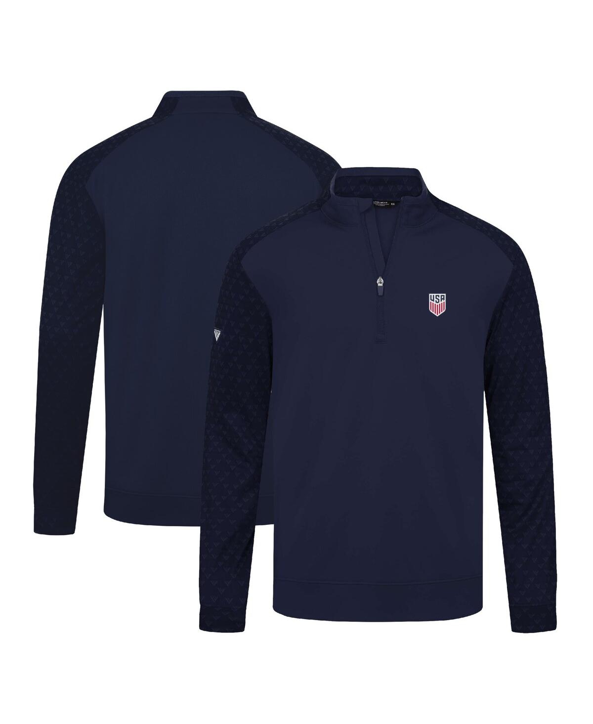 Click here for Levelwear Mens Navy Usmnt Aztec Quarter-Zip Pullov... prices