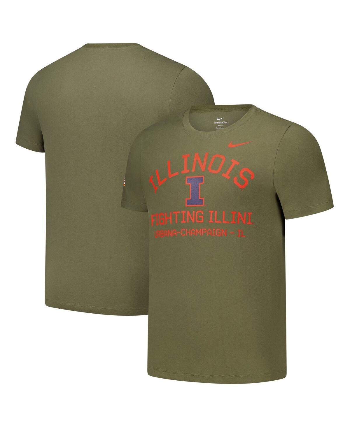 Click here for Nike Mens Olive Illinois Fighting Illini 2024 Mili... prices