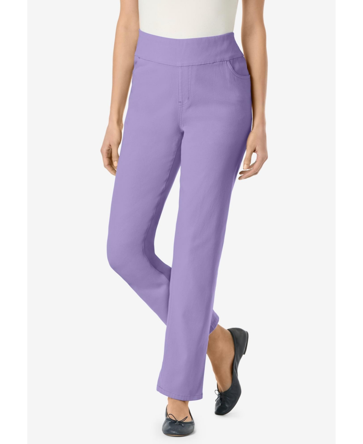 Click here for Woman Within Womens Within Flex-Fit Pull-On Straig... prices