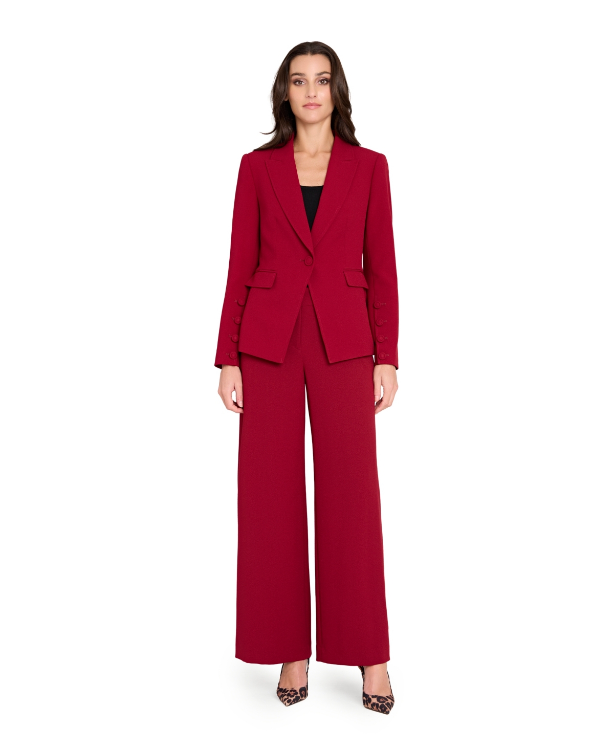 Click here for Tahari Asl Womens Peak Lapel One-Button Jacket - M... prices