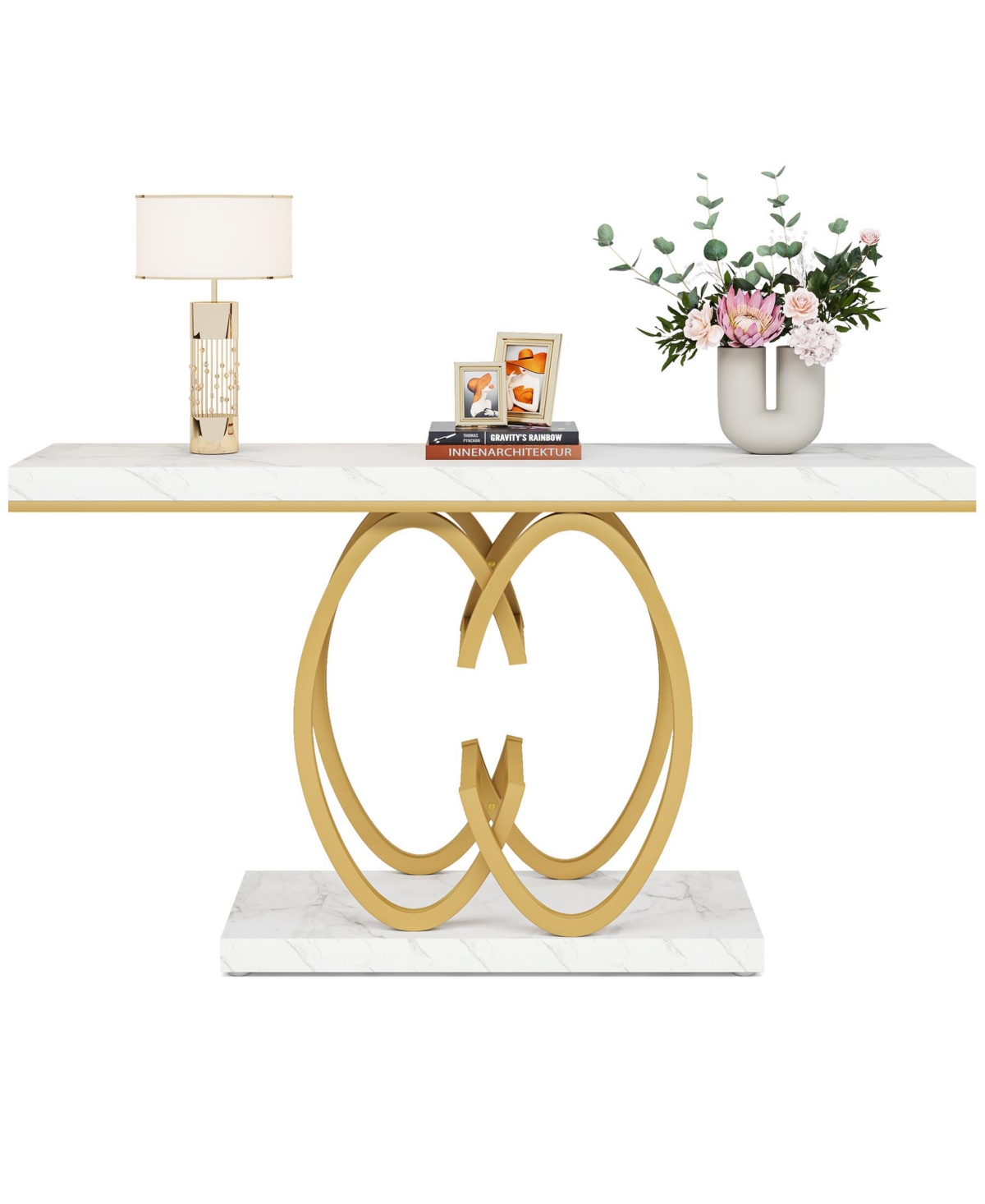 Click here for Tribesigns 55 Inch Console Table  Faux Marble Gold... prices