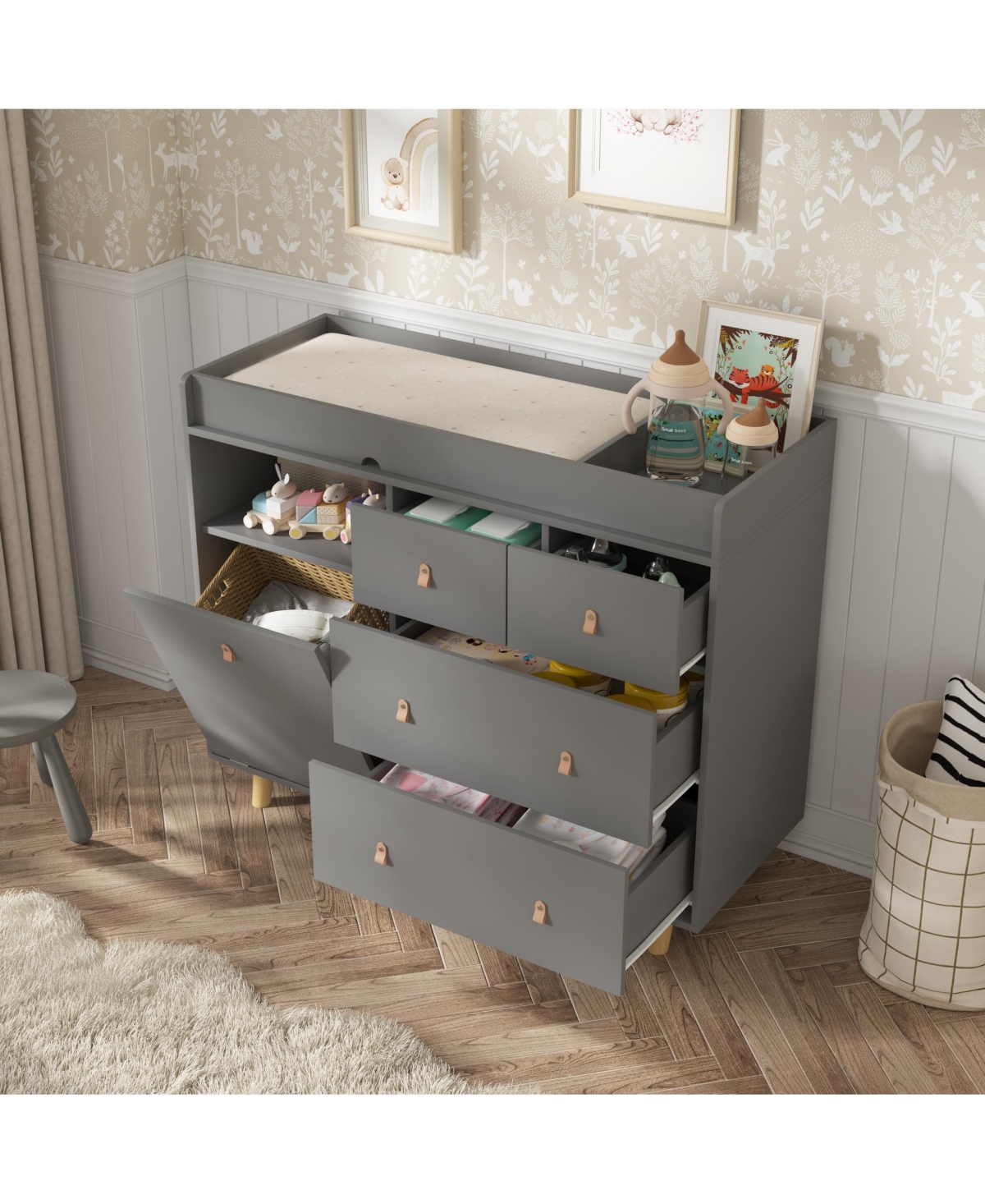 Click here for Diaper Table with 4 Drawers  Baby Changing Station... prices