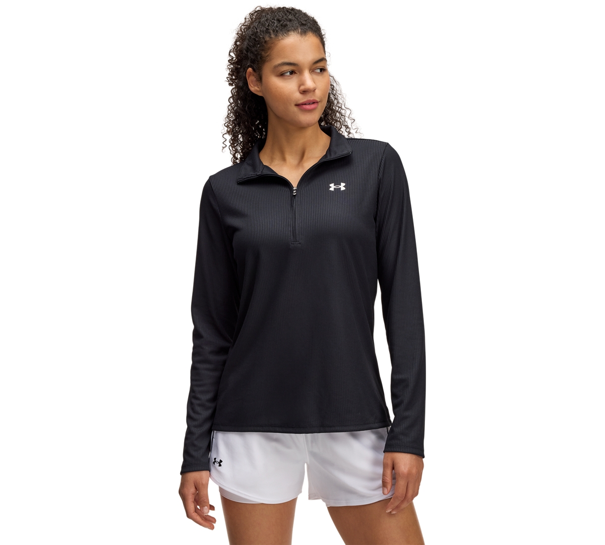 Click here for Under Armour Womens Ua Tech Ribbed Top - Black prices