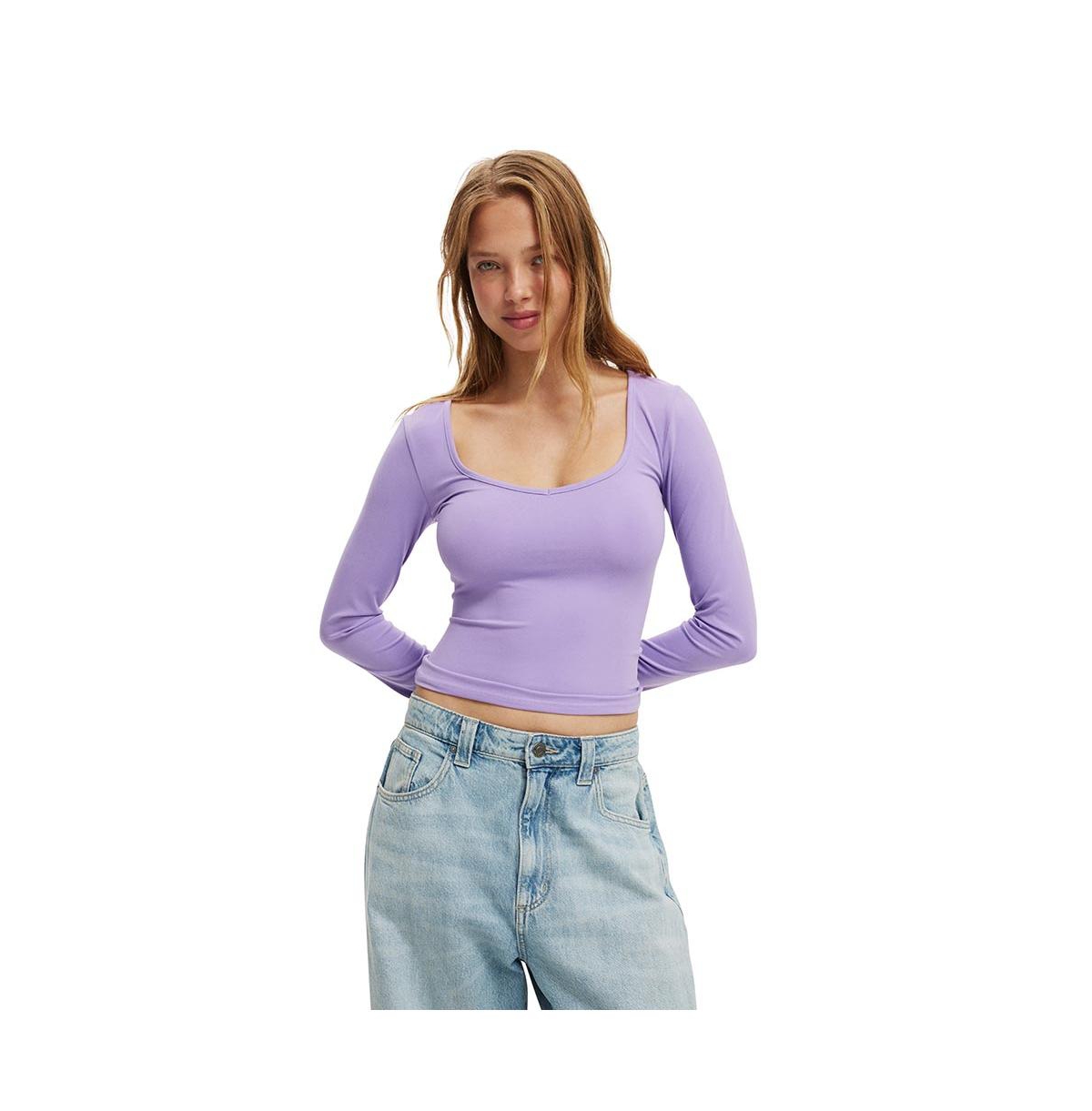 Click here for Cotton On Womens Hold Me Long Sleeve - Violet crus... prices