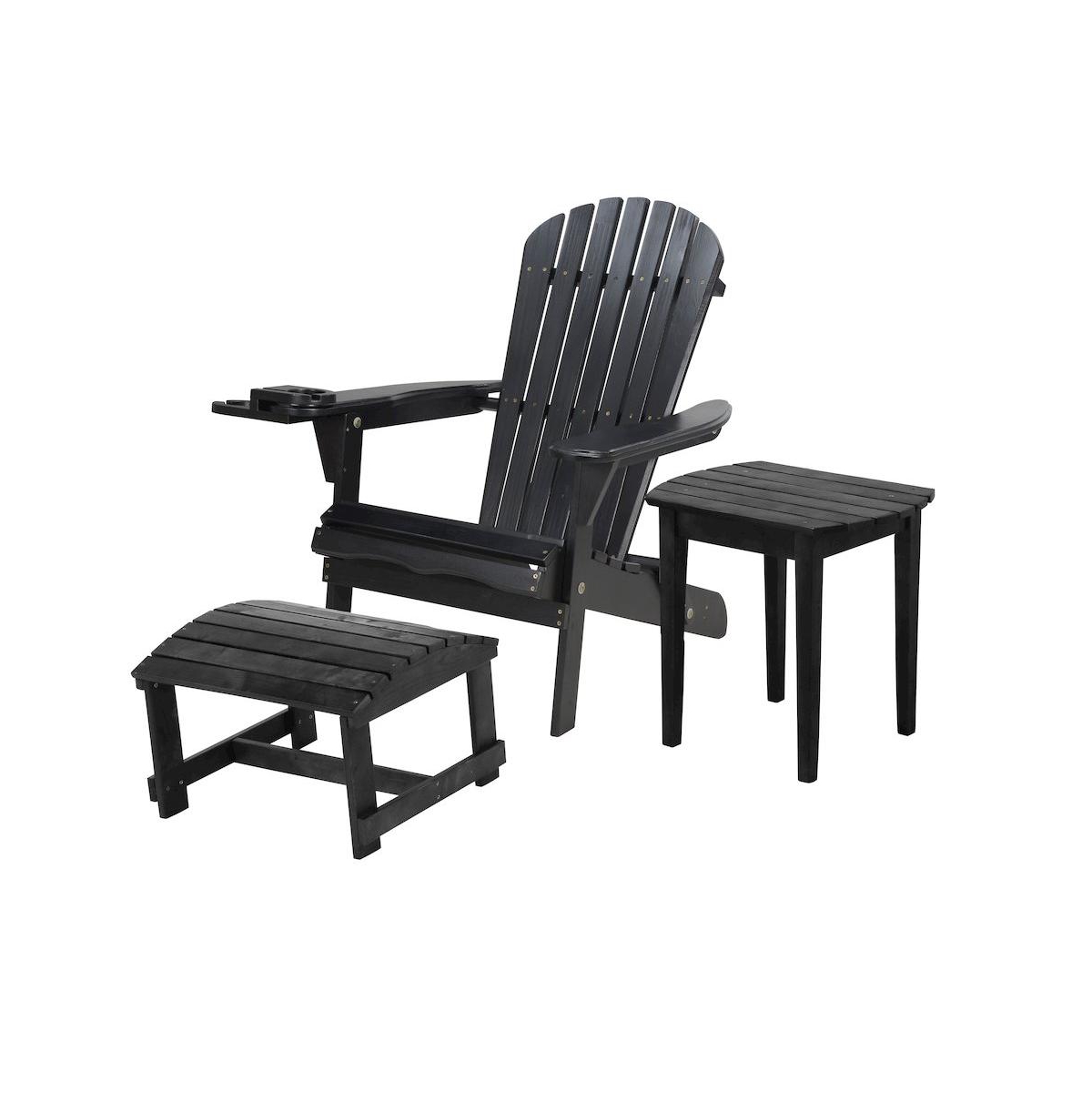 Click here for Jiallo Foldable Adirondack Chair With Cup Holder B... prices