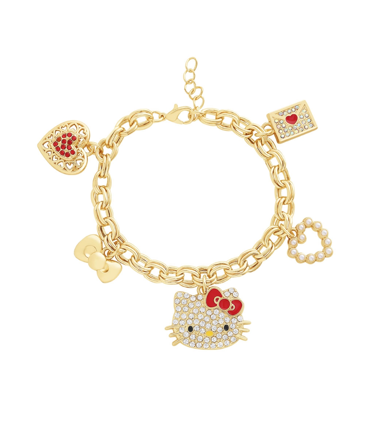 Click here for Hello Kitty Crystal Charm Bracelet with Iconic Cha... prices