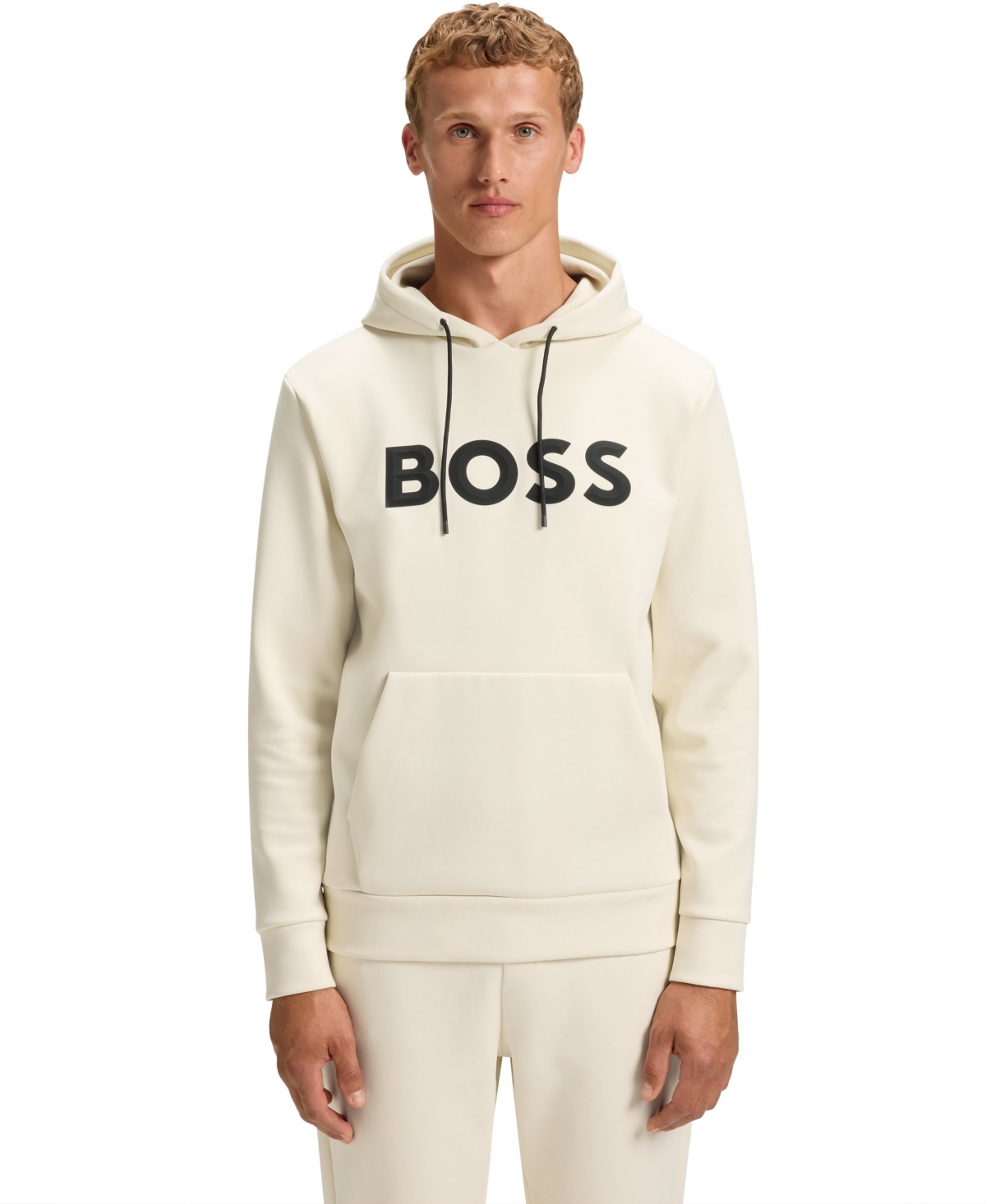 Click here for Boss by Hugo Boss Mens Cotton-Blend Logo Hoodie -... prices