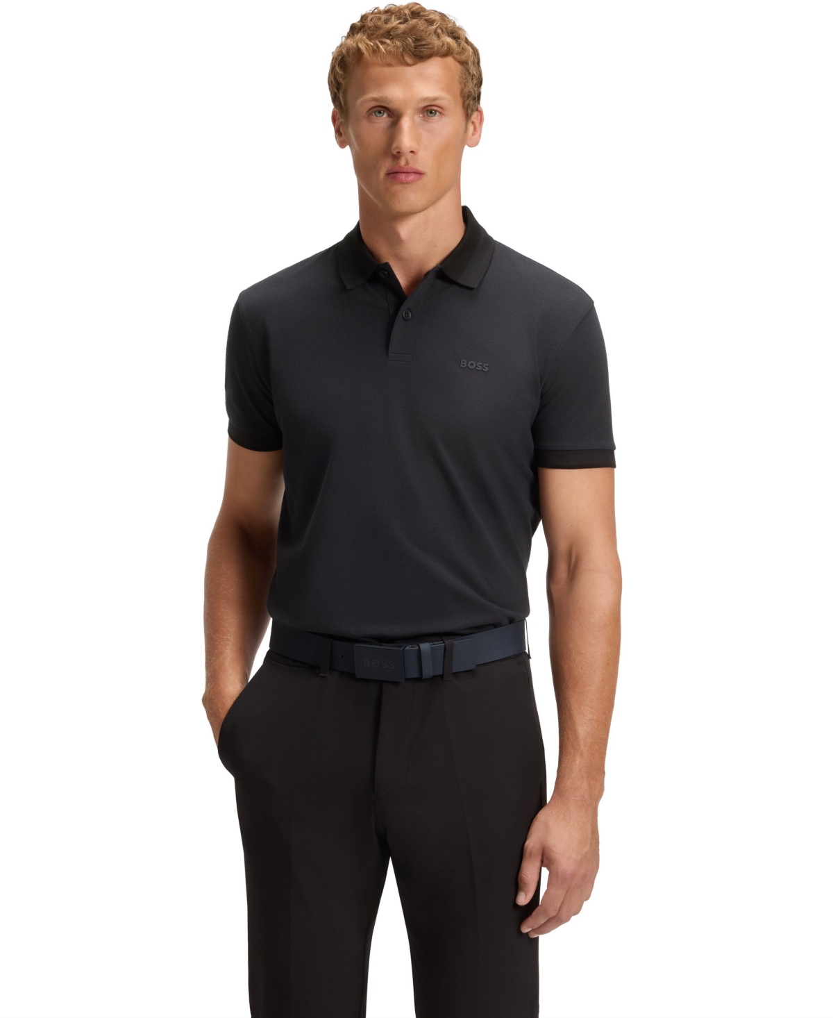 Click here for Boss by Hugo Boss Mens Cotton-Pique Polo Shirt - D... prices