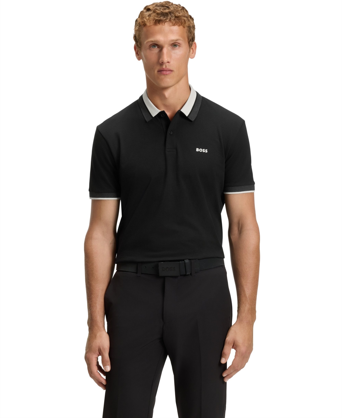 Click here for Boss by Hugo Boss Mens Cotton-Pique Polo Shirt - B... prices