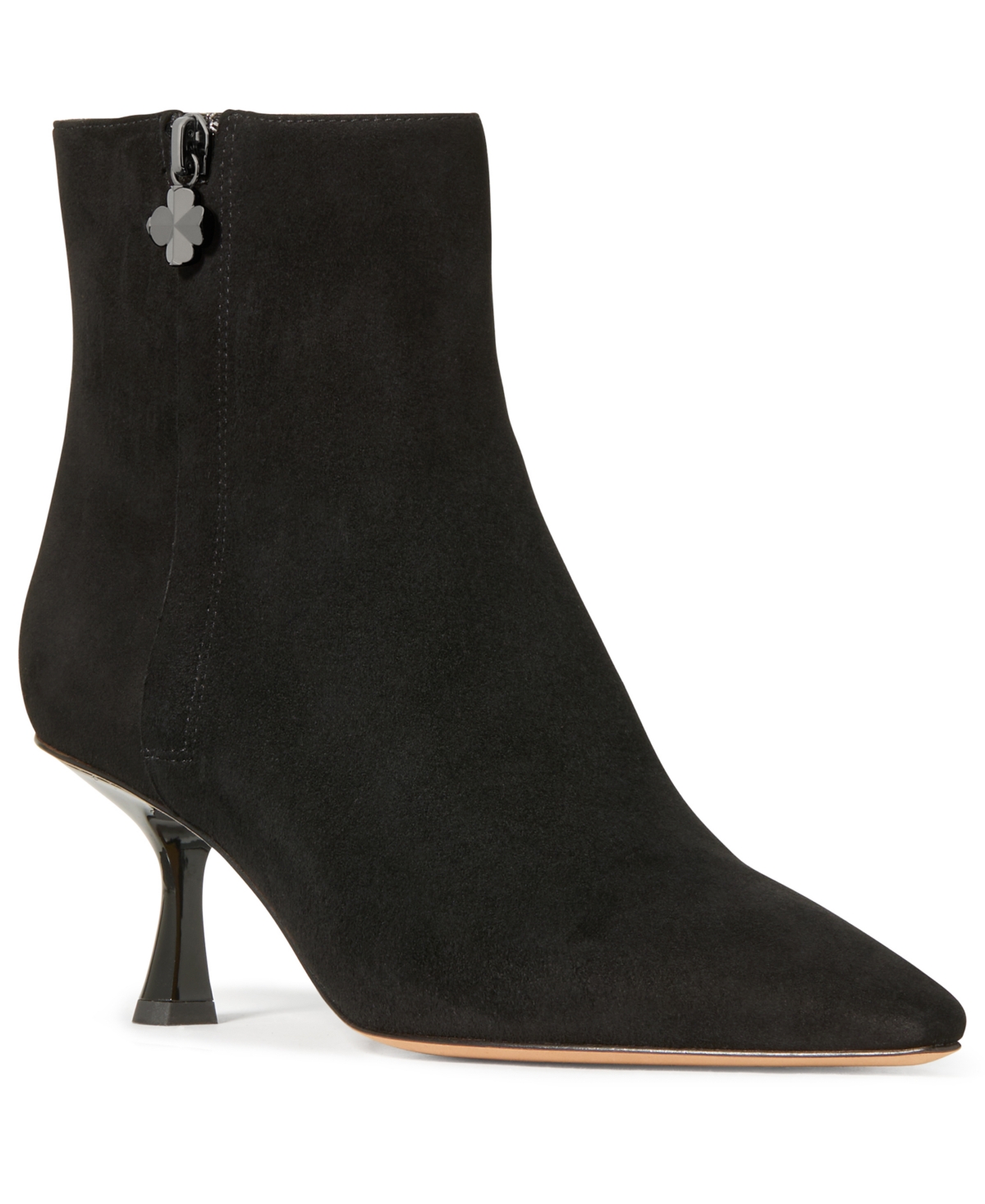 kate spade new york Womens Adele Stiletto Suede Booties - Black Suede