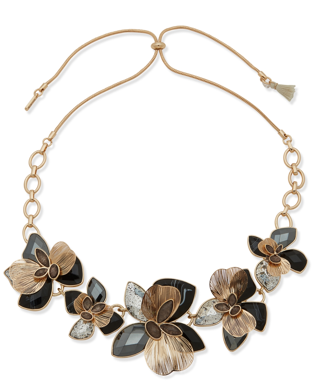 Click here for lonna & lilly Gold Tone Flower Slider Frontal Neck... prices