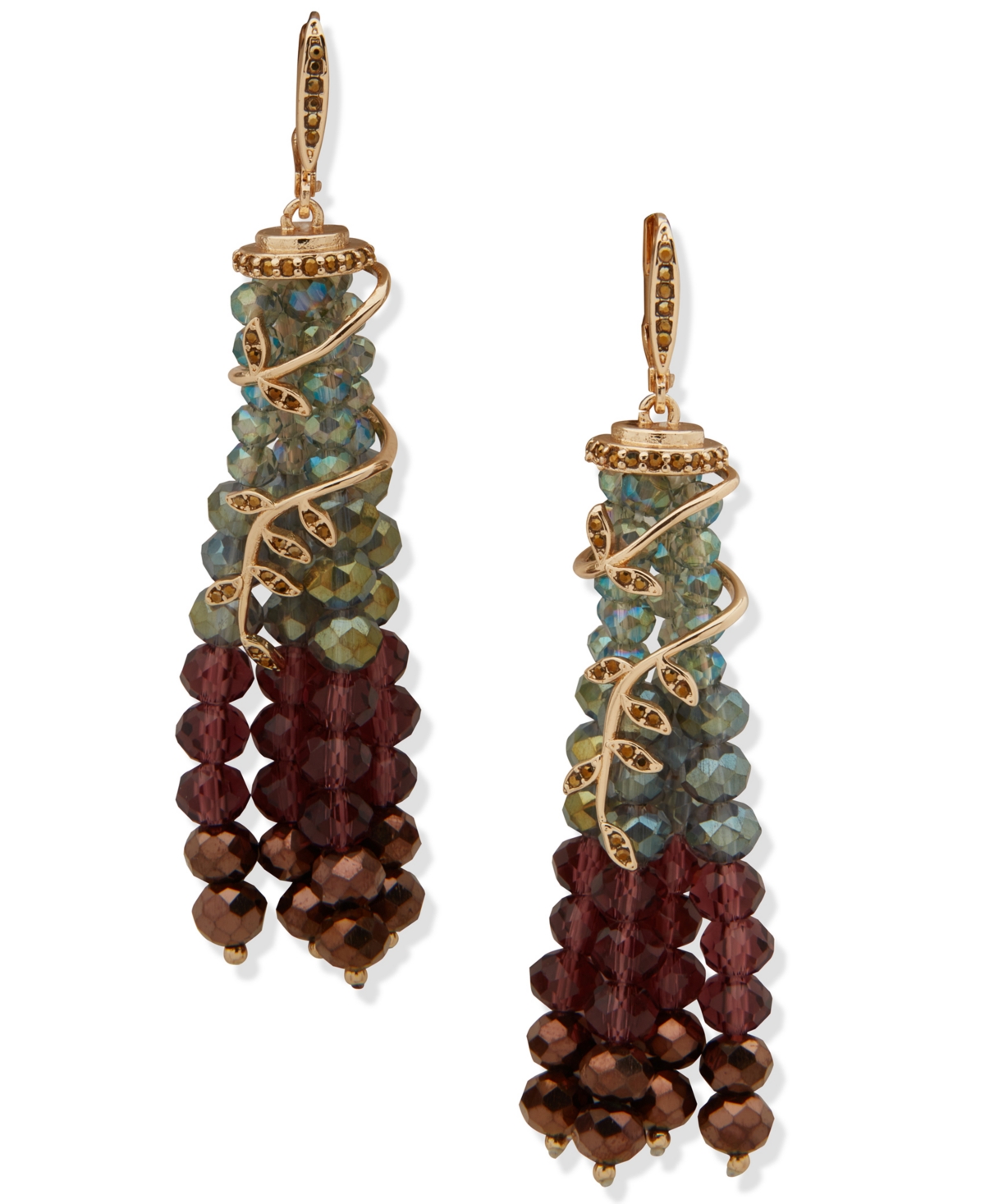 Click here for lonna & lilly Glass Stone Beaded Vine Linear Earri... prices