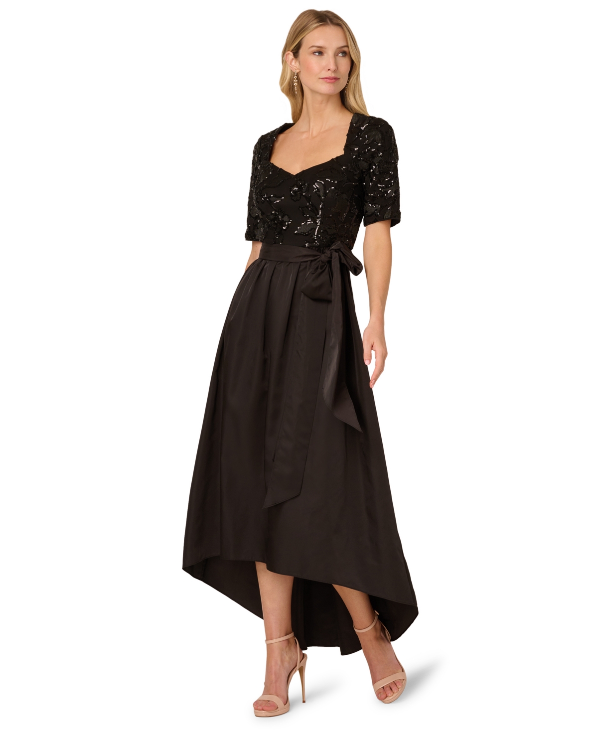Click here for Adrianna Papell Womens Sequin Combo Taffeta Short... prices