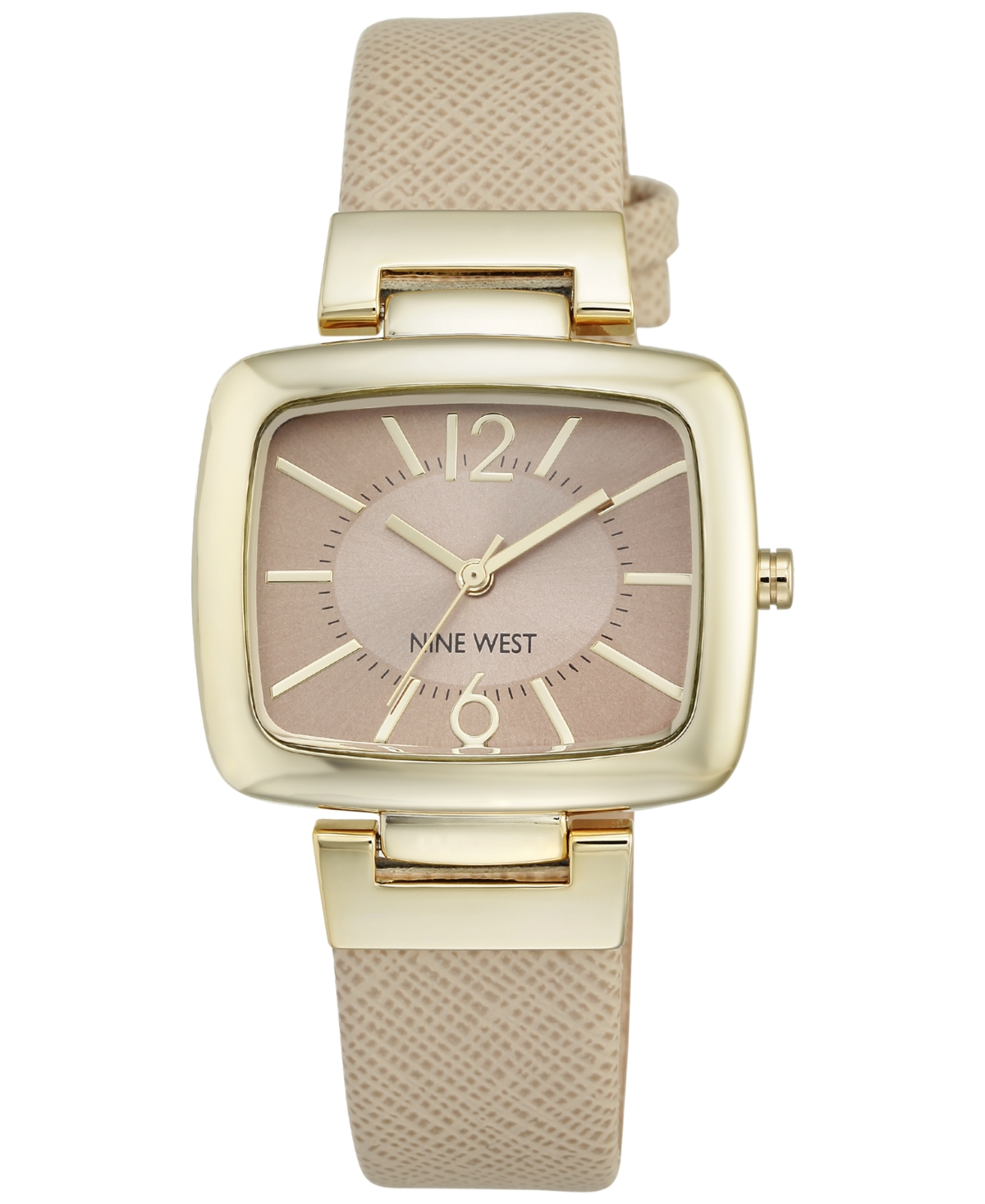 Click here for Nine West Womens Natural Leather Strap Watch 36mm... prices