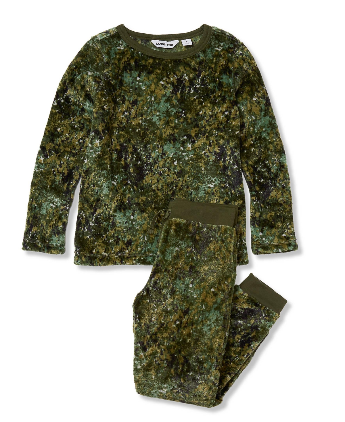 Click here for Lands End Kids Long Sleeve Plush Fleece Pajama Set... prices