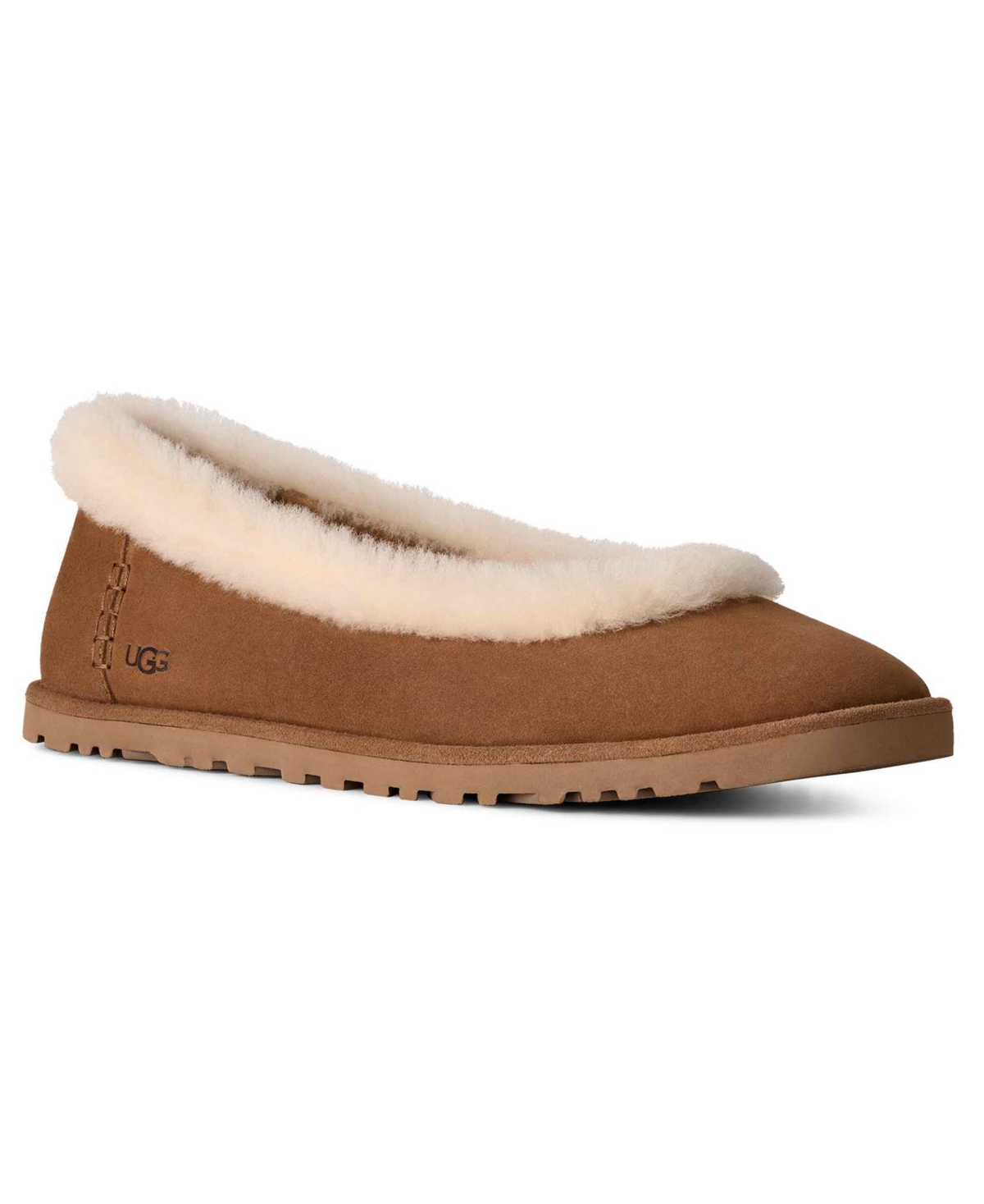 Click here for Ugg Womens Zora Ballet Round Toe Flats - Chestnut prices