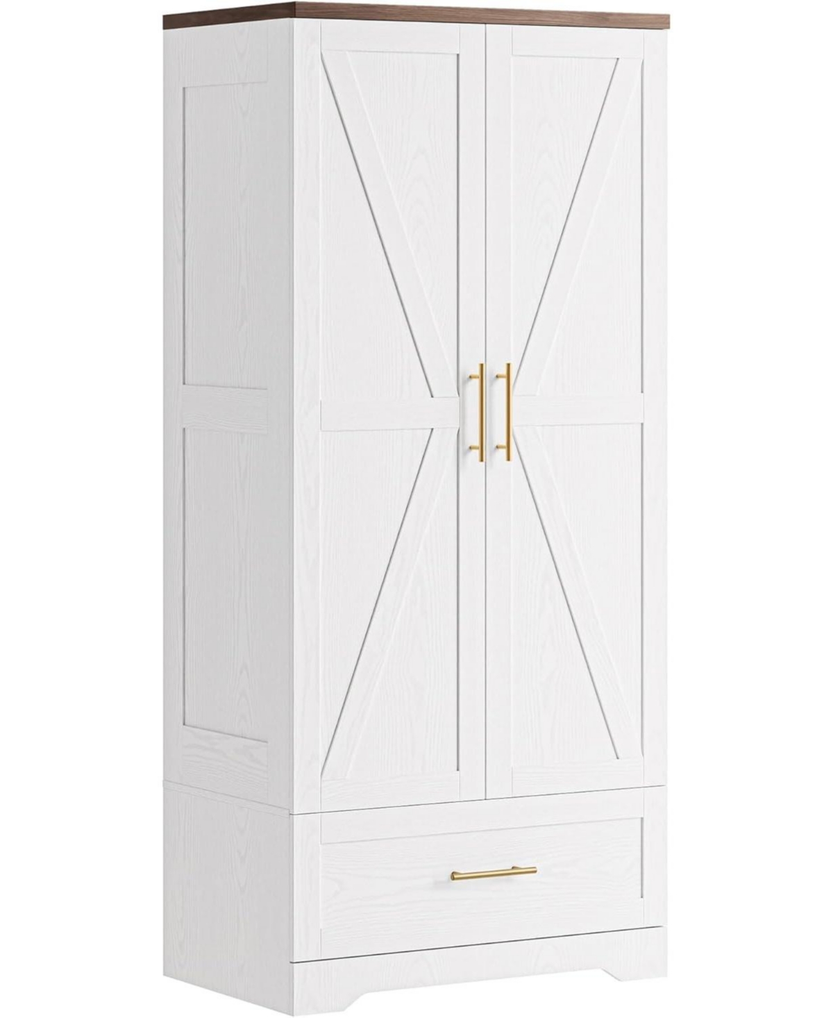 Click here for Ironck Tall Wardrobe with Door  Drawer  and Hangin... prices