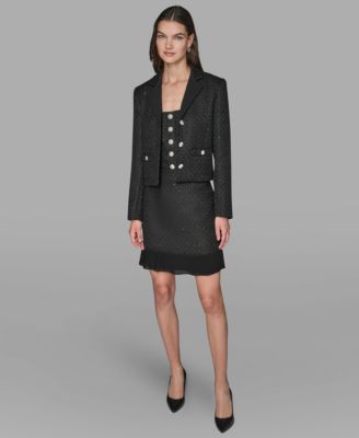 Click here for Karl Lagerfeld Paris Womens Novelty Cropped Button... prices