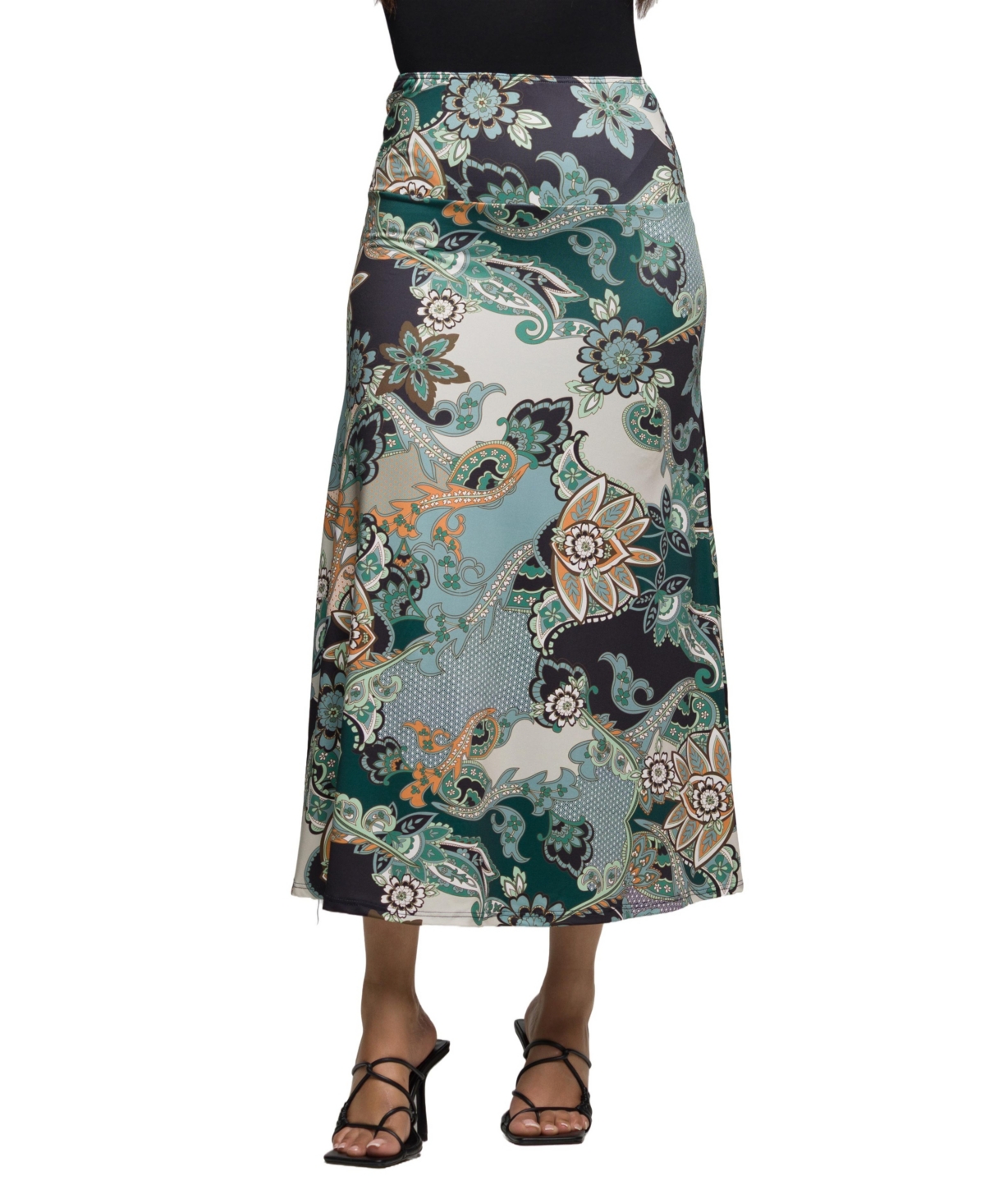Click here for 24seven Comfort Apparel Womens Green Paisley Print... prices