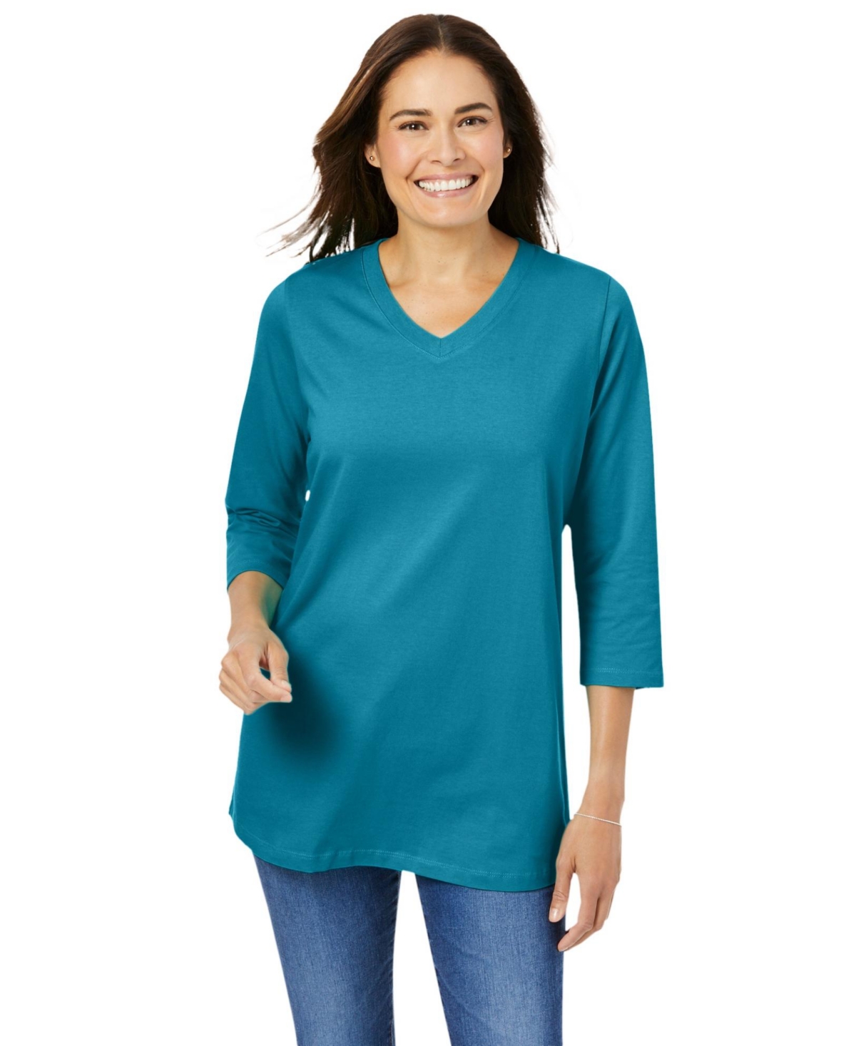 Click here for Woman Within Womens Within Perfect Three-Quarter S... prices