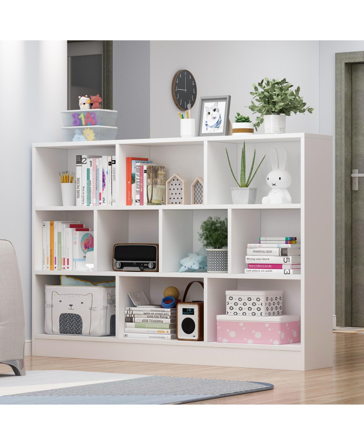 Click here for White Wood 10-Shelf Freestanding Standard Bookcase... prices