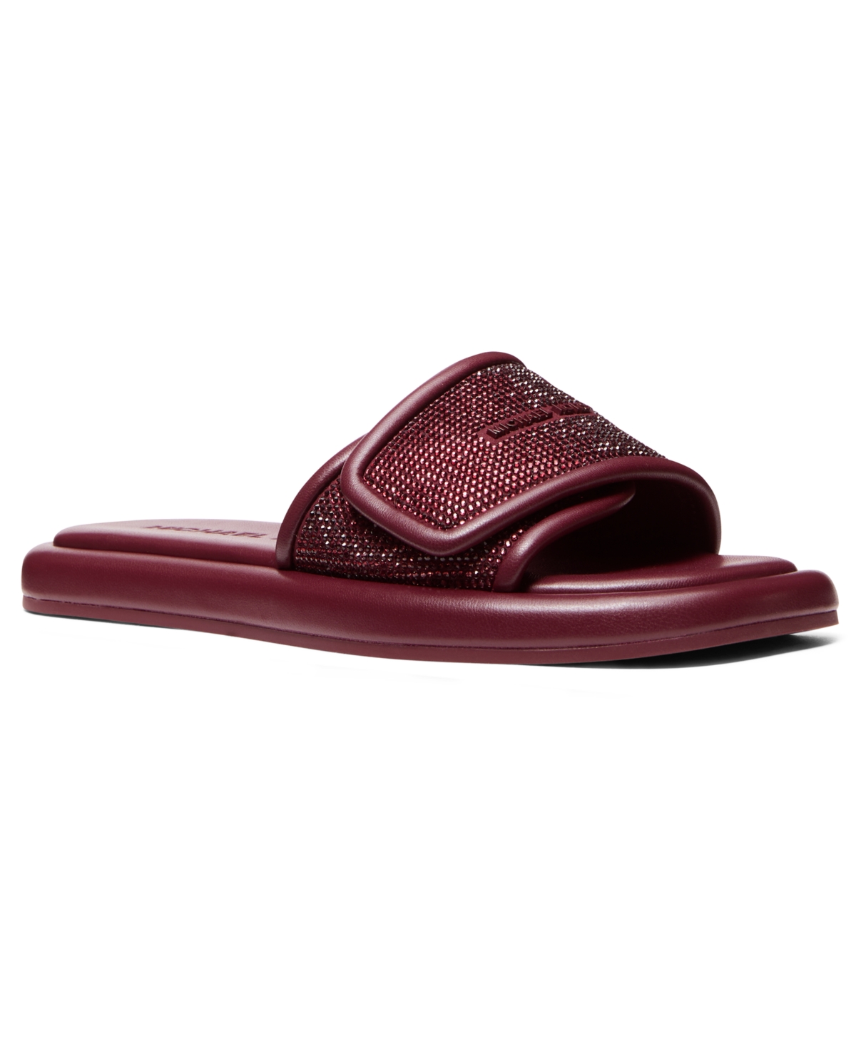 Click here for Michael Kors Womens Suki Flat Slides - Oxblood prices