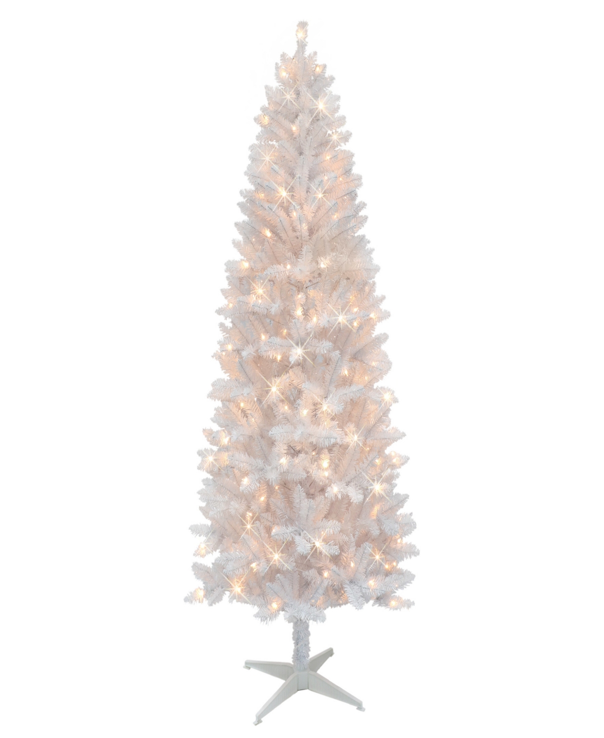 Click here for Puleo 6 Pre-Lit Carson Artificial Pine Tree - Whit... prices
