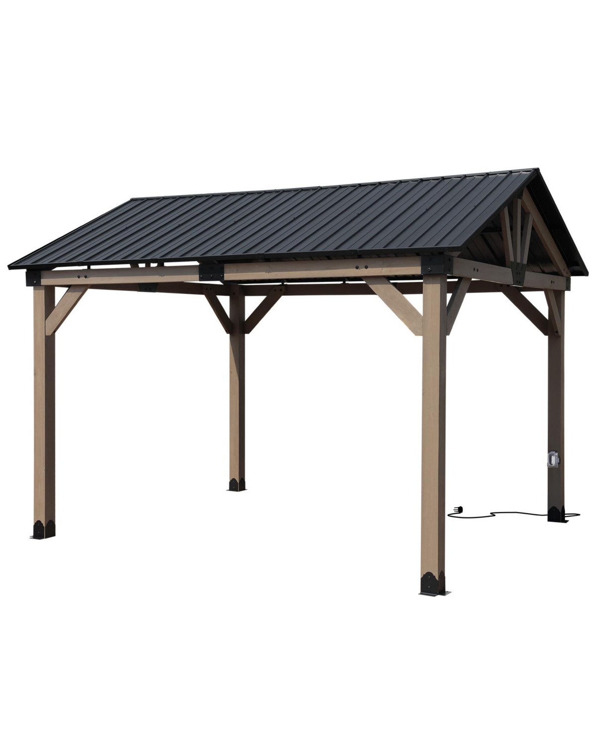 Click here for Aoodor 10 x 12 ft Wooden Frame Gazebo with Galvani... prices