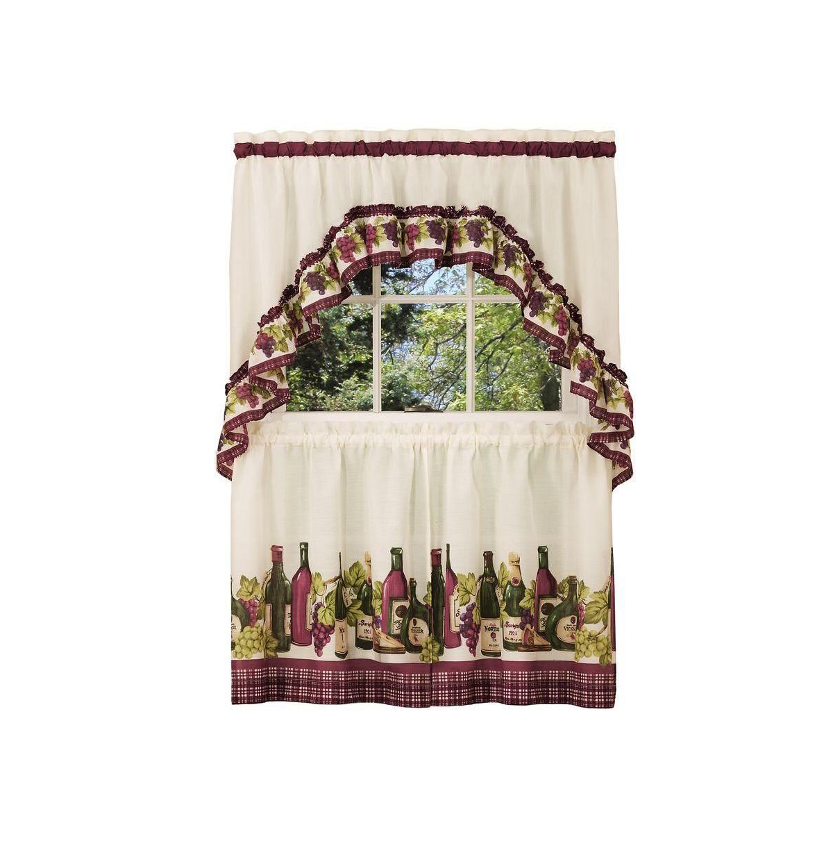 Click here for Kate Aurora Chardonnay Complete Kitchen Curtain Ti... prices
