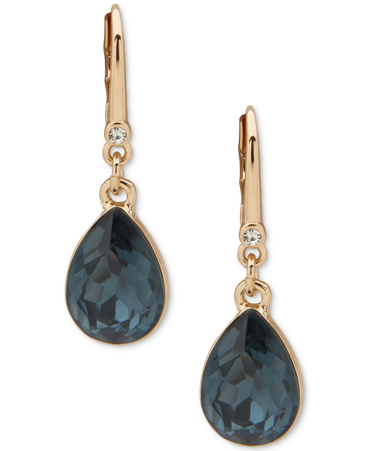 Click here for Dkny Faceted Stone Gold-Tone Teardrop Earrings - D... prices
