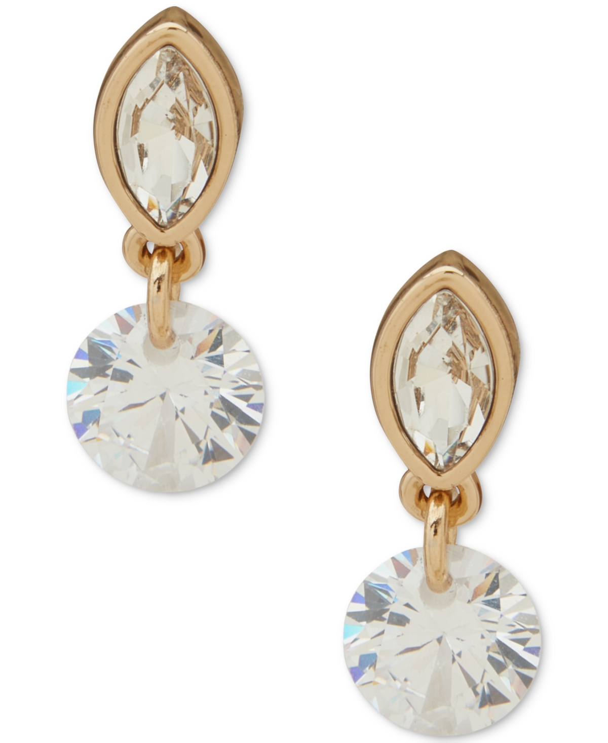 Click here for Dkny Marquise Stone Crystal Drop Stud Earrings - W... prices
