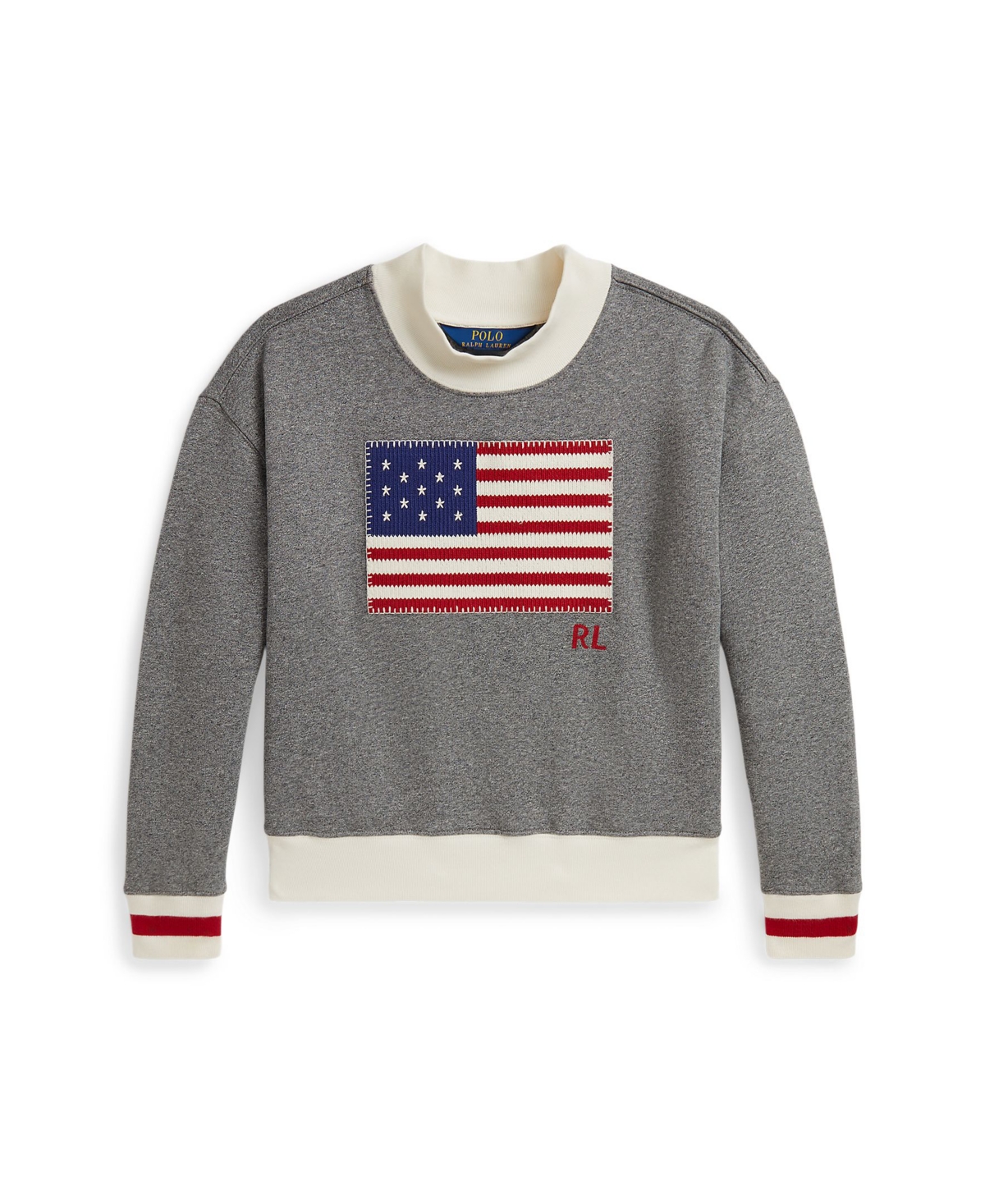 Click here for Polo Ralph Lauren Girls 7-16 Flag Mock Neck Sweats... prices