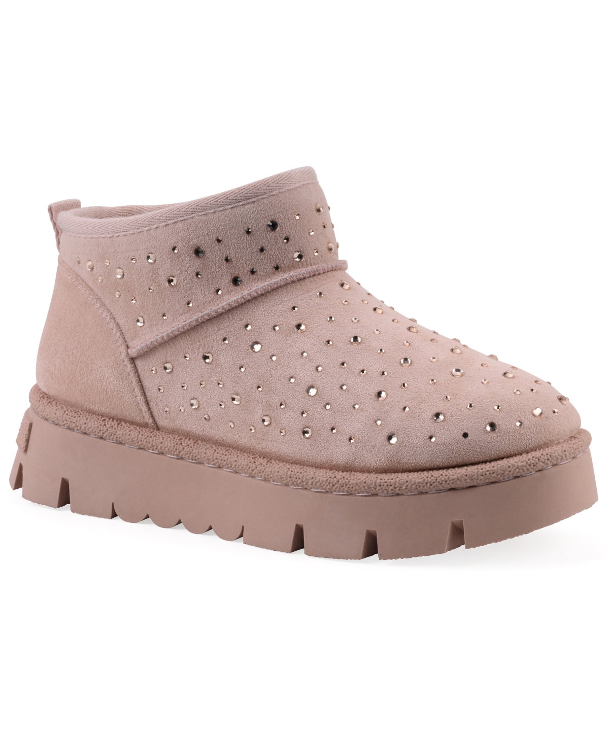 Click here for White Mountain Womens Tomas Faux Fur Bootie - Blus... prices